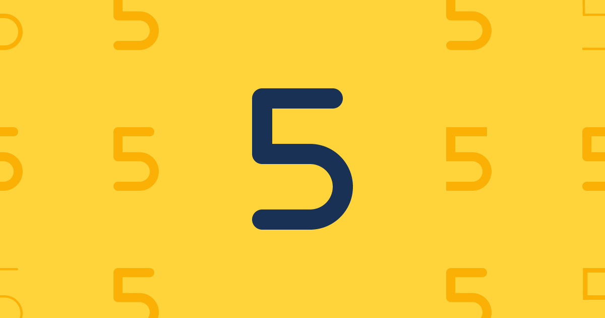 5 Filled Icon (Classic Solid) — Free SVG Download | Font Awesome