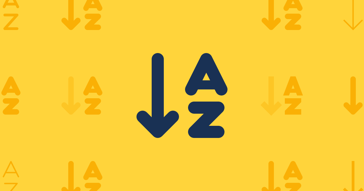 Arrow Down A Z Solid Icon | Font Awesome
