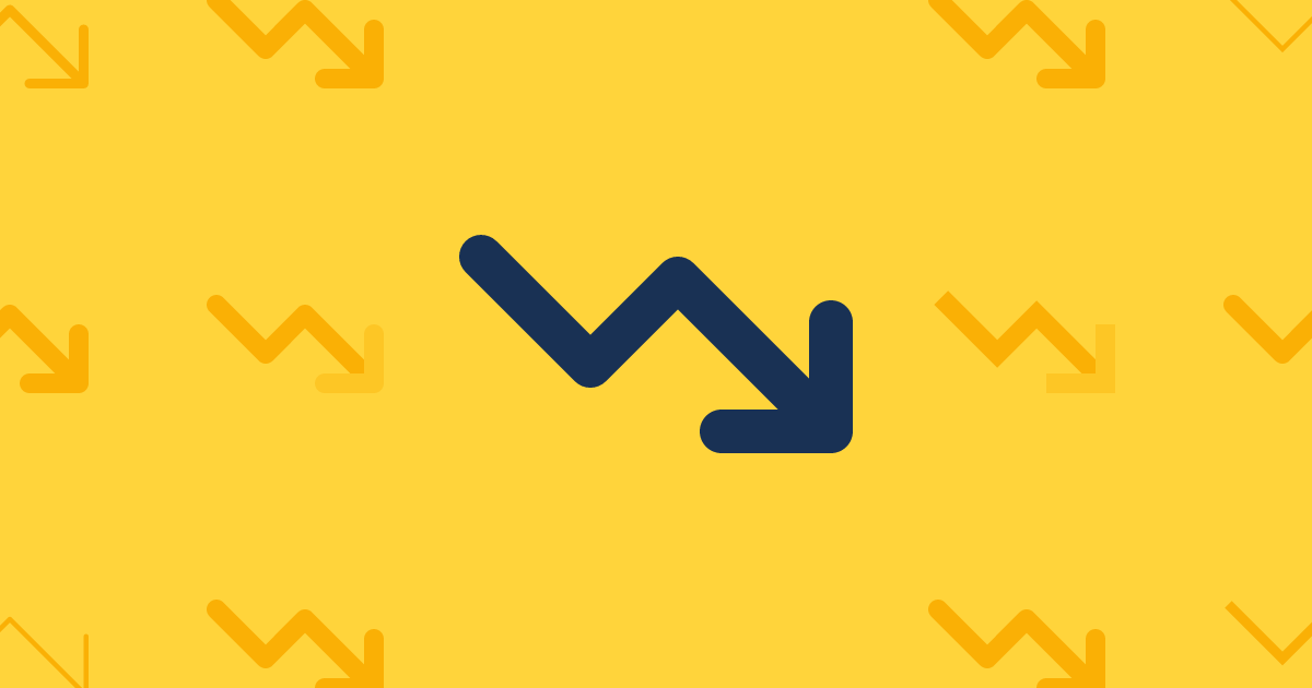 Arrow Trend Down Classic Solid Icon | Font Awesome