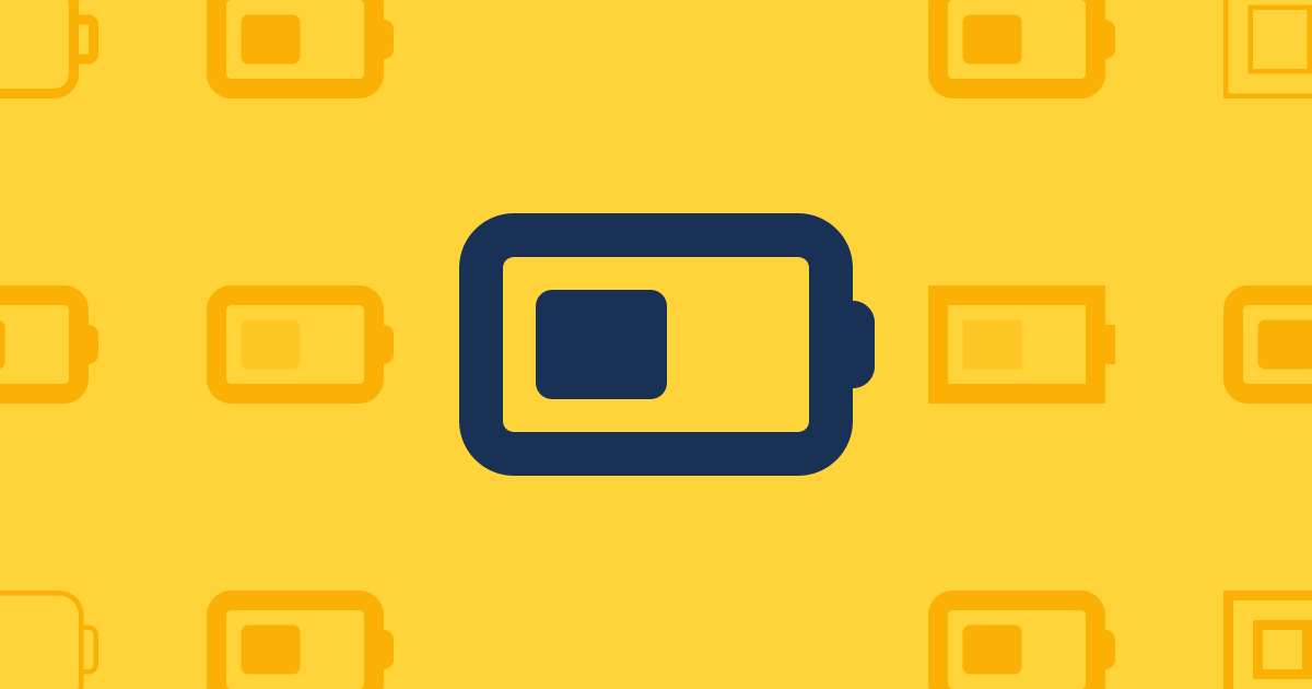 Battery 1/2 Full Classic Solid Icon | Font Awesome