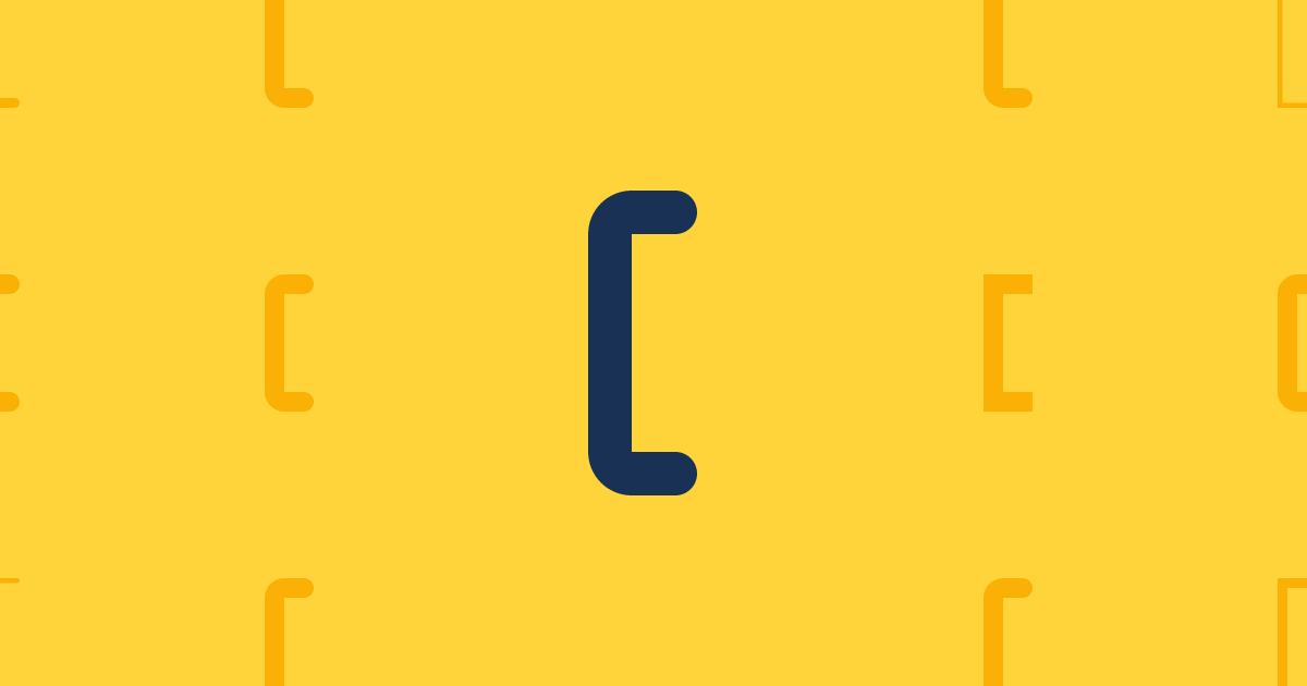 Bracket Square Thin Icon | Font Awesome