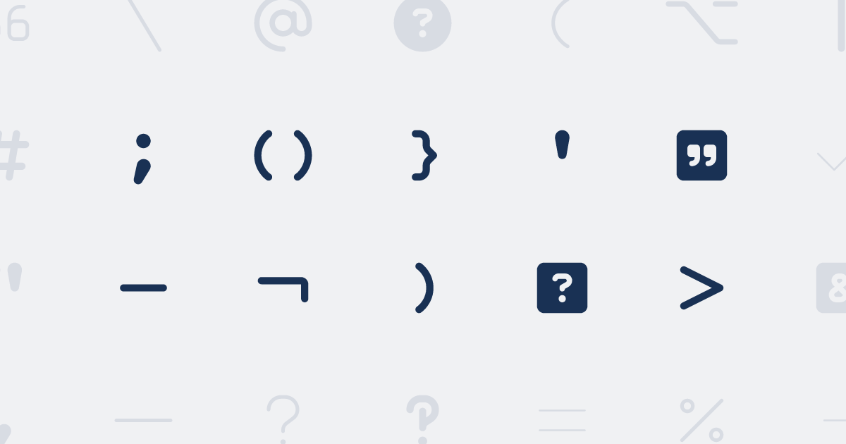 Punctuation + symbols Icons | Font Awesome