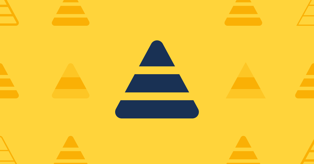 Chart Pyramid Classic Light Icon | Font Awesome