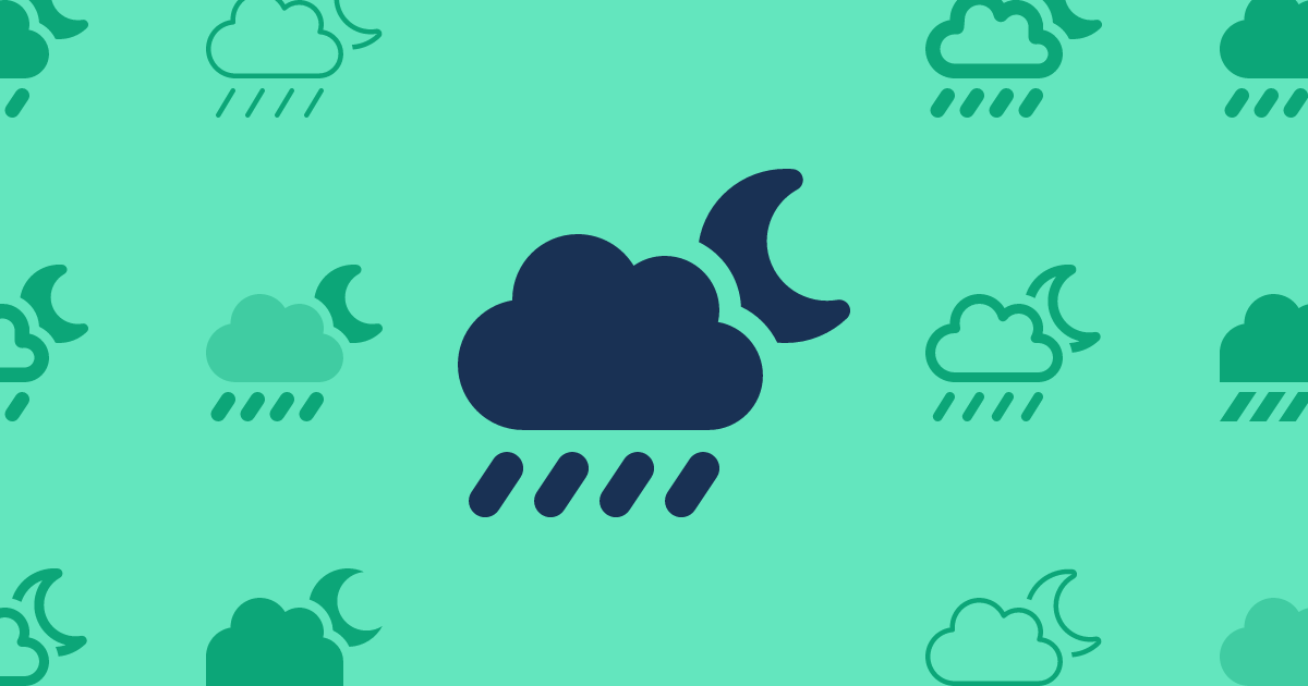 Cloud Moon Rain Icon | Font Awesome