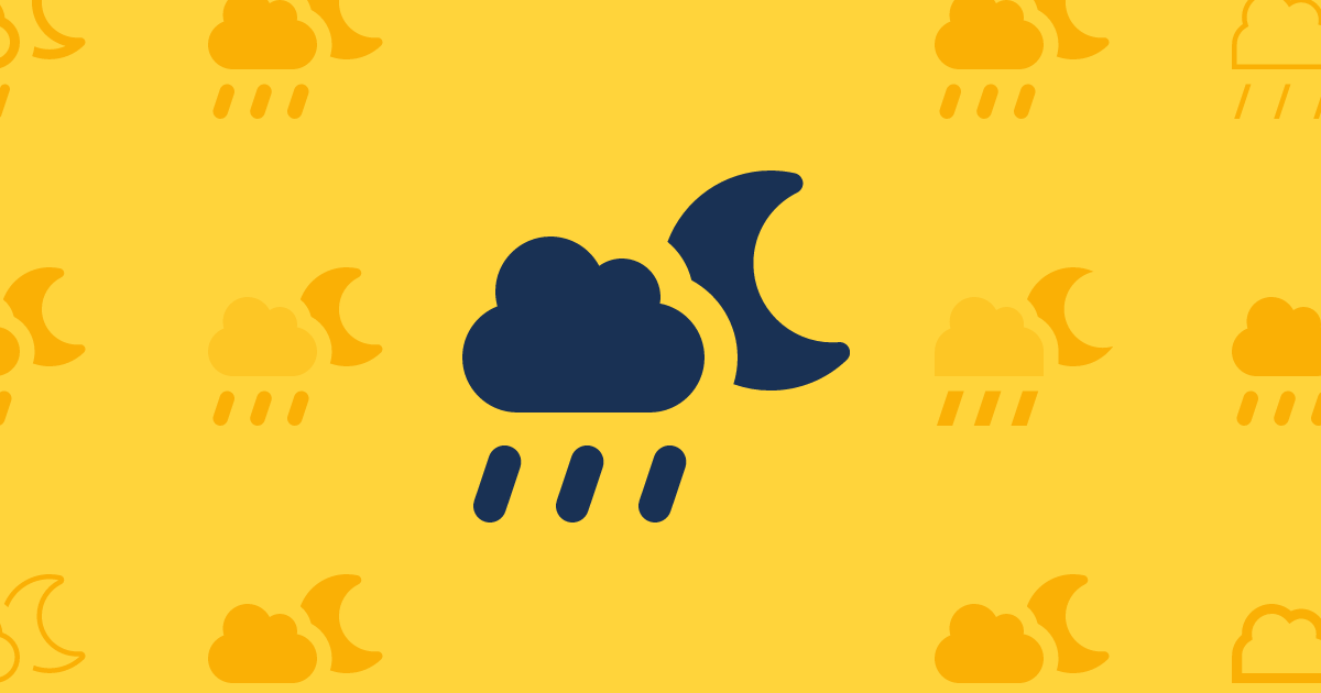 Cloud Moon Rain Classic Solid Icon | Font Awesome