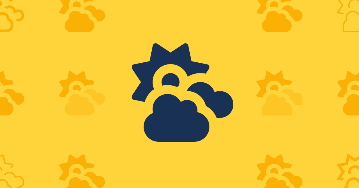 Clouds with Sun Regular Icon | Font Awesome