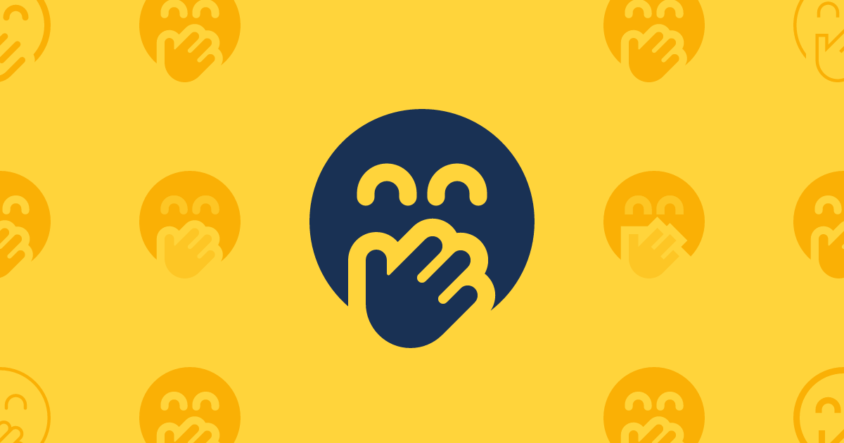 Face Beam Hand Over Mouth Icon | Font Awesome