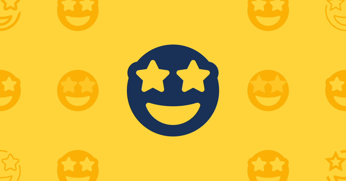 Face Grin Stars Classic Solid Icon | Font Awesome