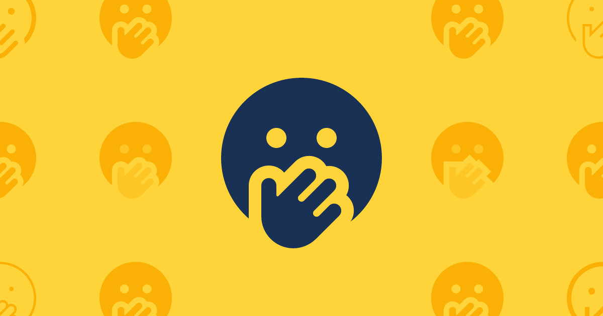 Face Hand Over Mouth Regular Icon | Font Awesome