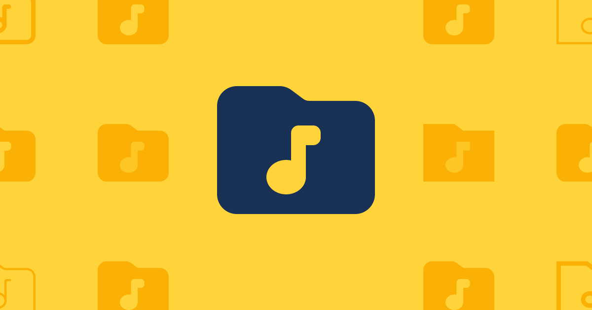 Folder Music Regular Icon | Font Awesome