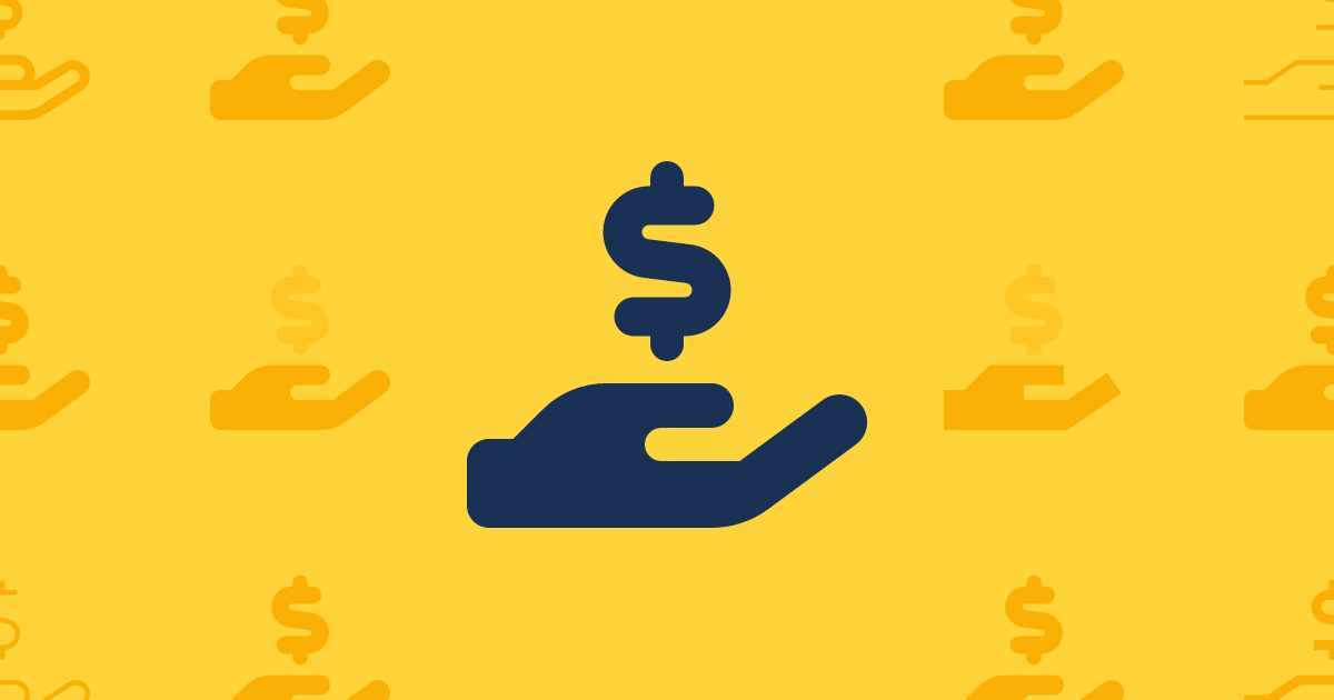 Hand Holding Dollar Classic Light Icon | Font Awesome