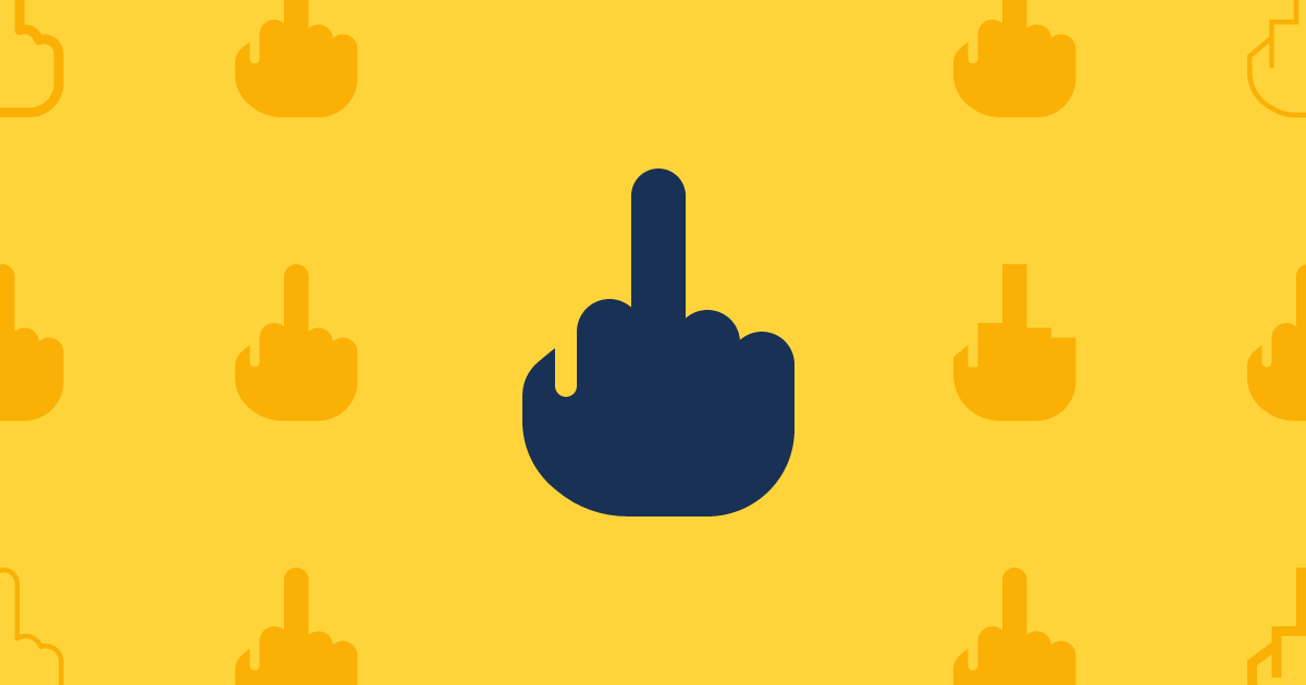 Hand Middle Finger Classic Regular Icon | Font Awesome