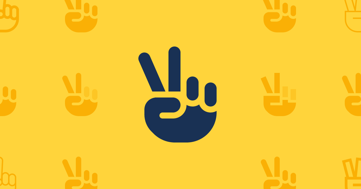 Hand Peace Filled Icon (Classic Solid) — Free SVG Download | Font Awesome