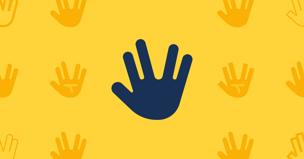 Hand Spock Classic Solid Icon | Font Awesome