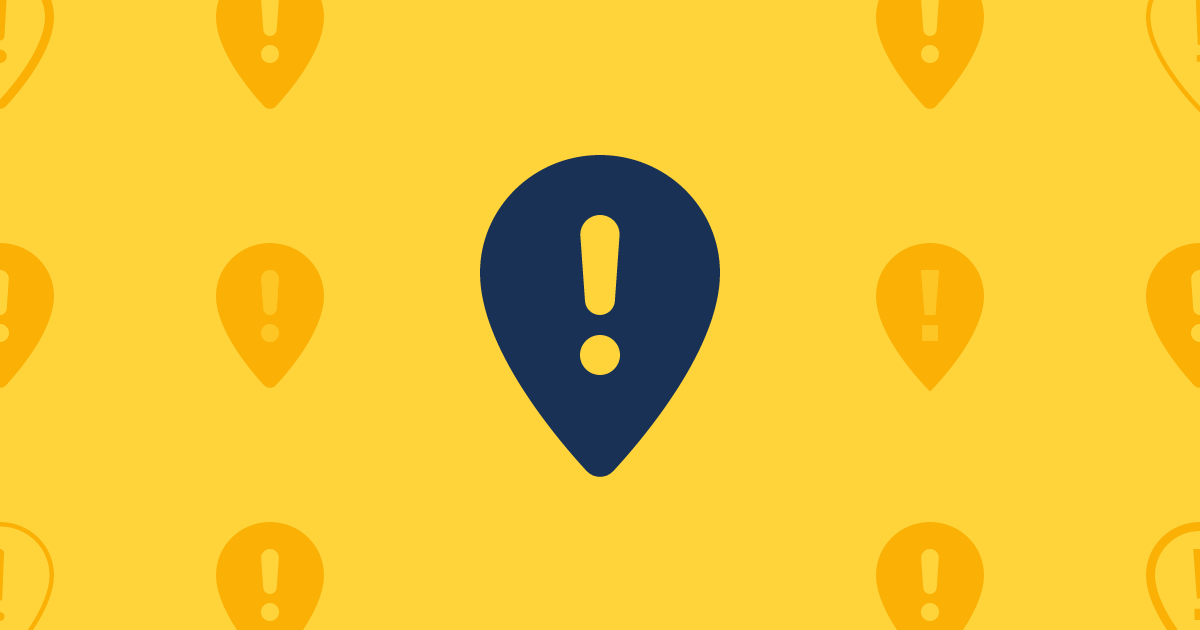 Location Exclamation Classic Regular Icon | Font Awesome