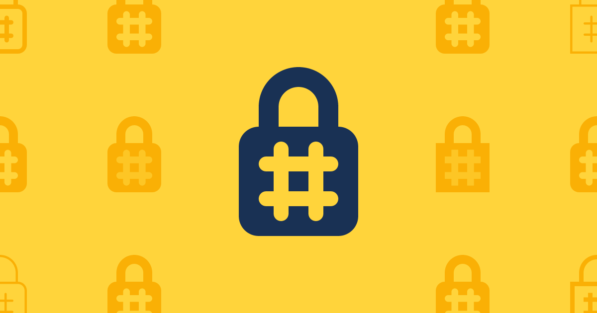 Lock Hashtag Classic Solid Icon | Font Awesome