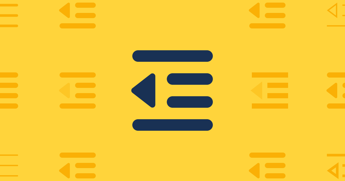 Outdent Solid Icon | Font Awesome