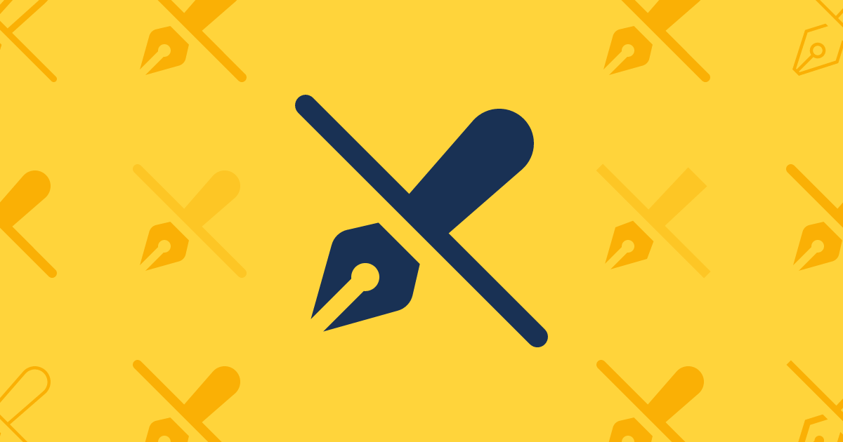 Pen Fancy Slash Classic Solid Icon | Font Awesome
