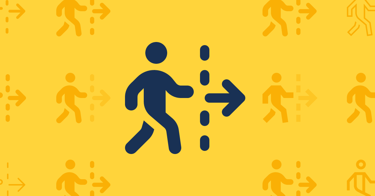 Person Walking Dashed Line Arrow Right Icon | Font Awesome