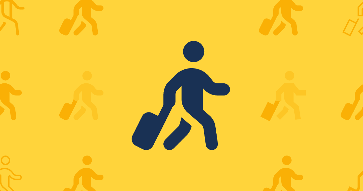 Person Walking Luggage Classic Light Icon | Font Awesome