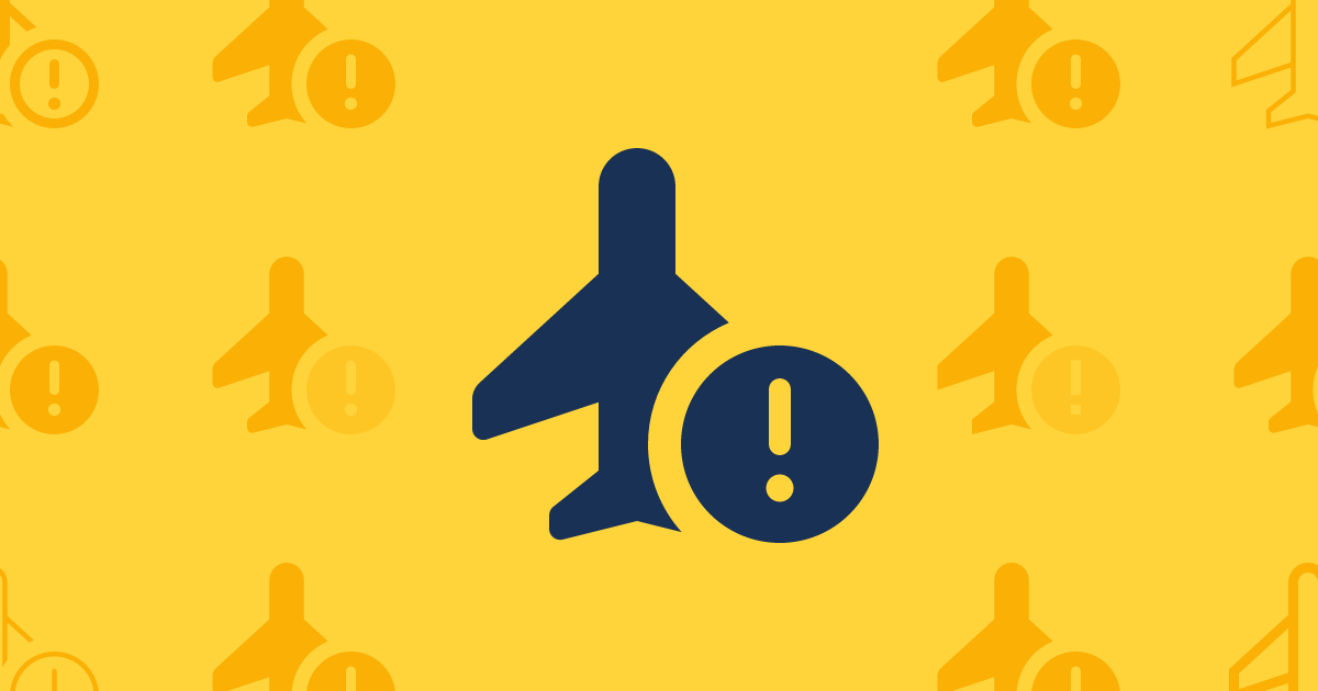 Plane Circle Exclamation Classic Solid Icon | Font Awesome