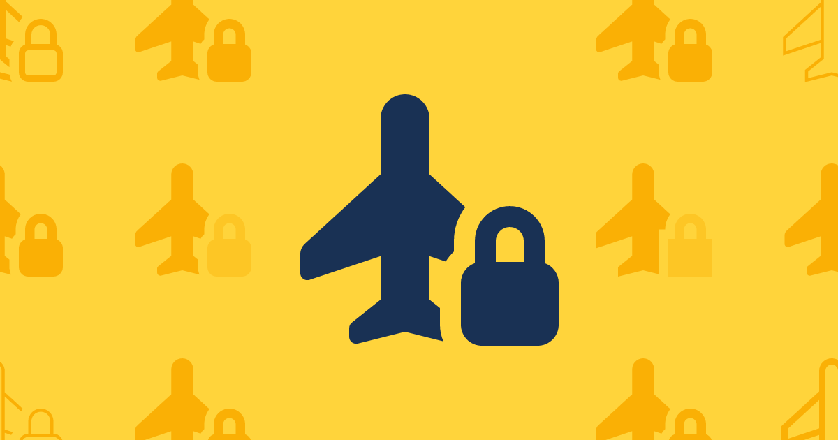 Plane Lock Classic Solid Icon | Font Awesome