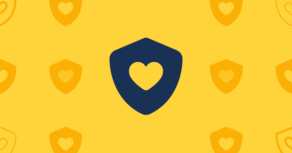 Shield Heart Classic Light Icon | Font Awesome