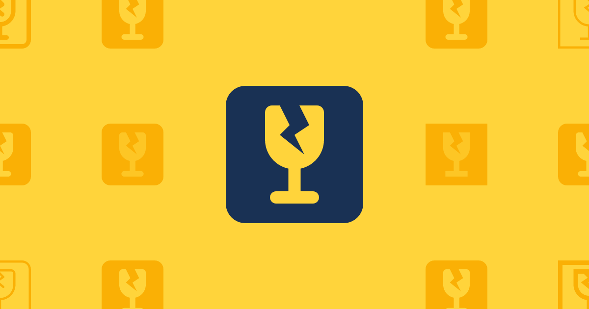 Square Fragile Solid Icon | Font Awesome