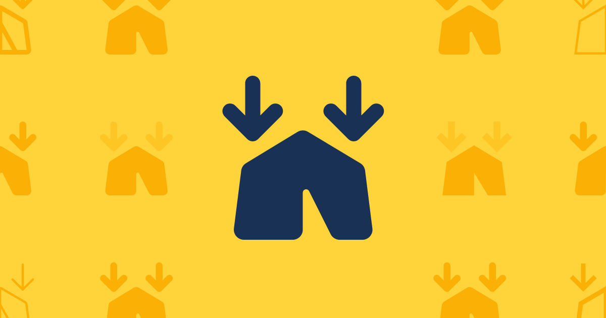 Tent Arrows Down Classic Solid Icon | Font Awesome