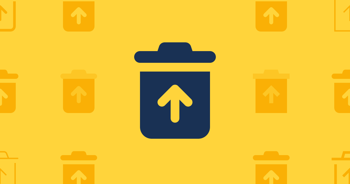 Trash Can Arrow Up Classic Regular Icon | Font Awesome