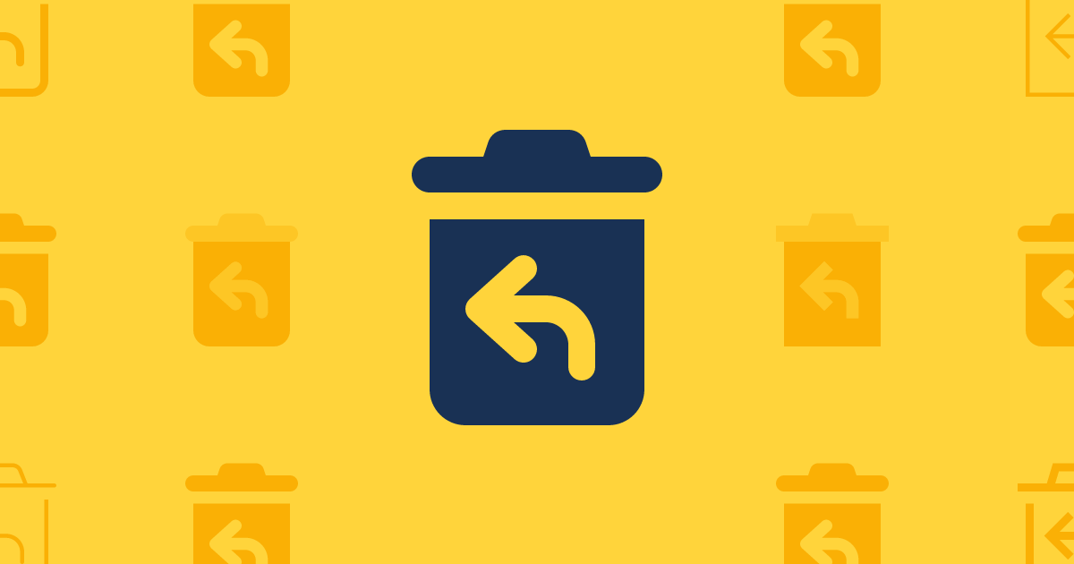 Trash Can Undo Classic Regular Icon | Font Awesome