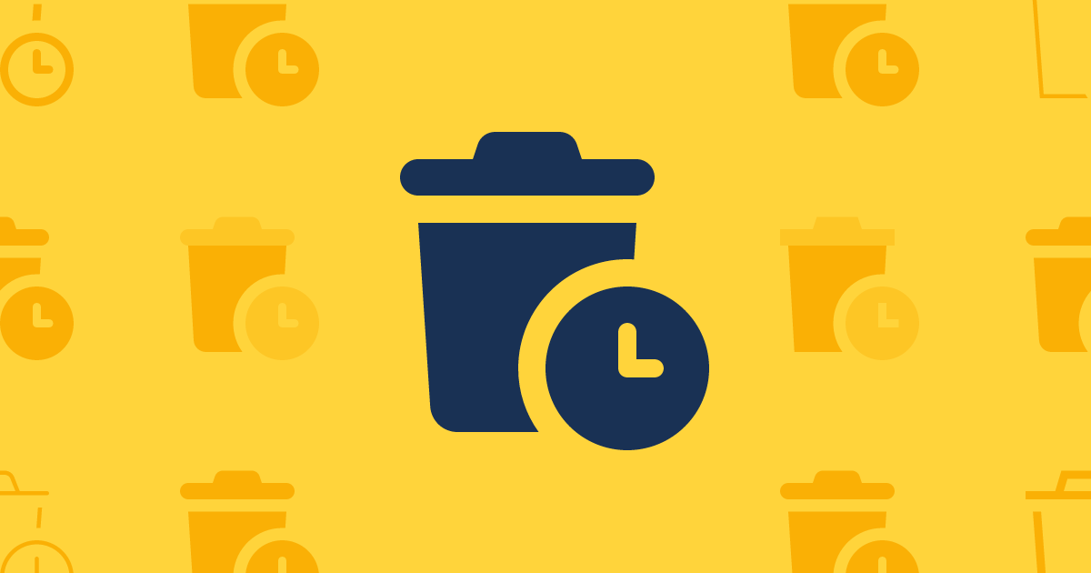 Trash Clock Classic Regular Icon | Font Awesome