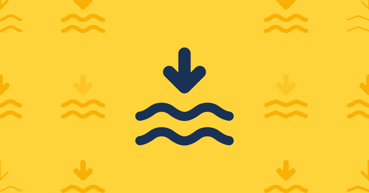 Water Arrow Down Filled Icon (Classic Solid) — SVG Download | Font Awesome